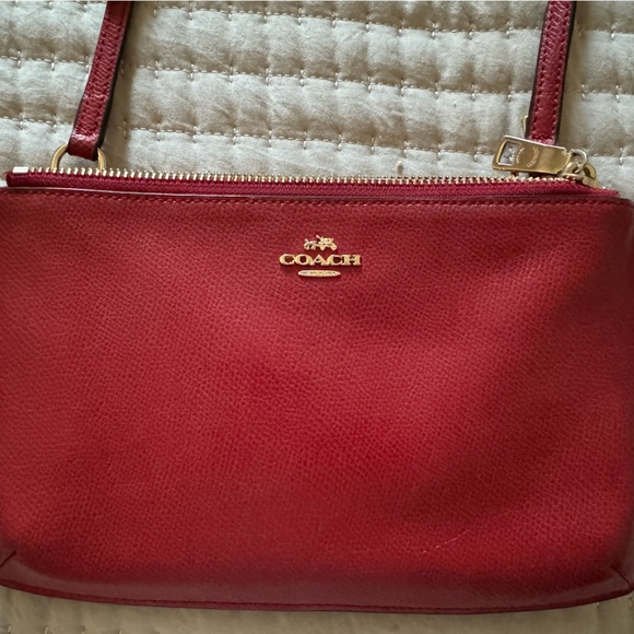Coach | Bags | Coach Red Leather Crossbody Bag | Poshmark